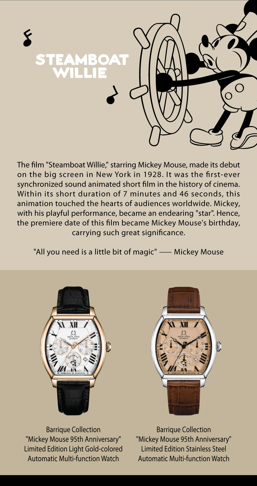 Solvil et Titus x Mickey Mouse 95th Anniversary